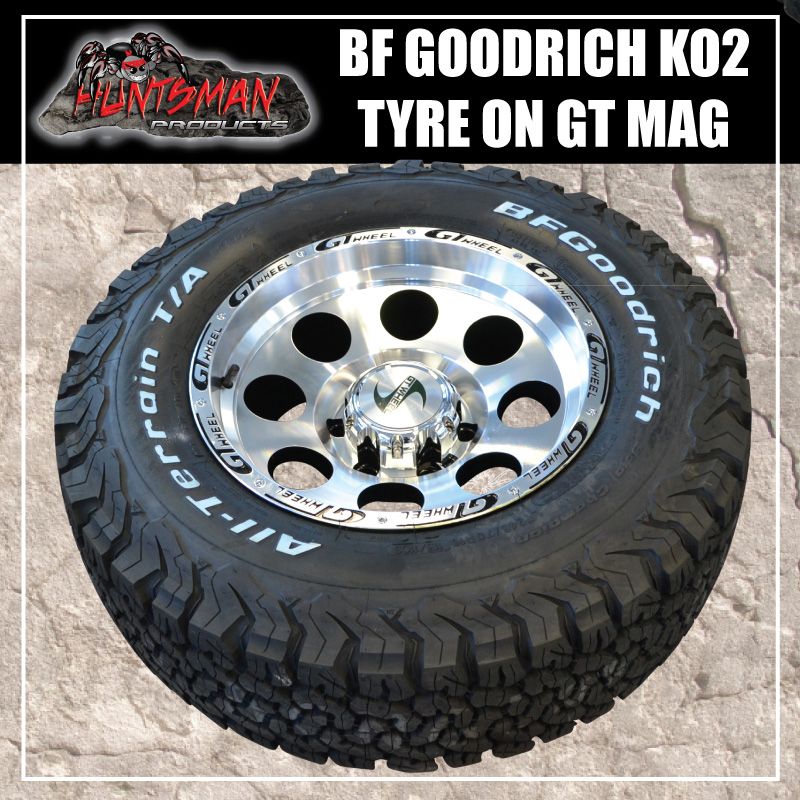 16x8 GT Alloy Mag Wheel & Bf Goodrich 265/75R16LT T/A Ko2 119S